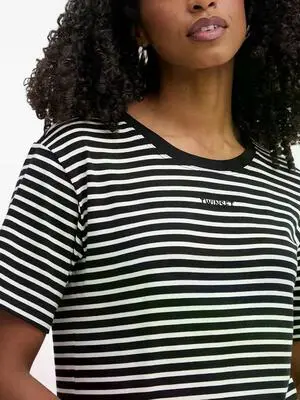 TWINSET Logo Embroidered Striped T-shirt
