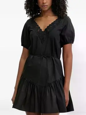 TWINSET Lace-trimmed V-neck Mini Dress