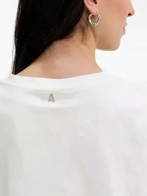 TWINSET Embroidered Slogan Print T-shirt