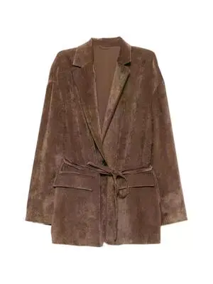 Brunello Cucinelli Belted Corduroy Blazer - Brown