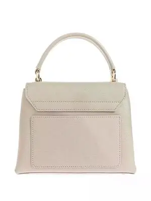 Furla 1927 Mini Logo Plaque Leather Tote Bag