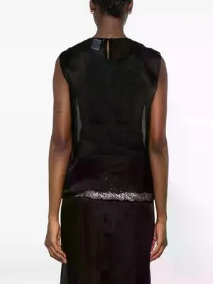 JULIE KEGELS Sequin Embellished Sleeveless Top
