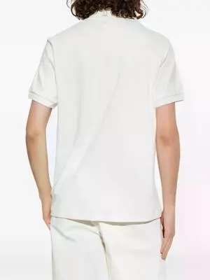 Lacoste Ribbed-knit Logo-patch Polo Shirt