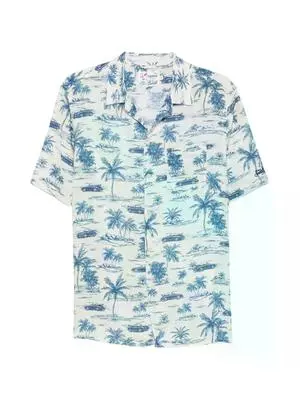 MC2 SAINT BARTH Sifnos Graphic-print Short-sleeve Shirt - White