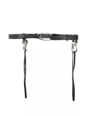 Gianfranco Ferre Ring-detail Leather Belt - Black