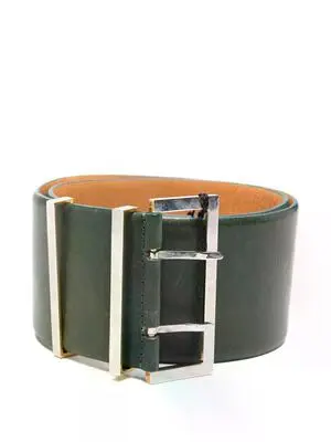 Gianfranco Ferre Double-prong Buckle Belt - Green