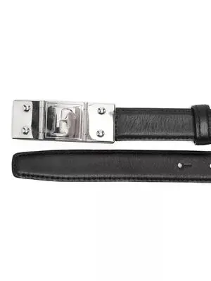 Gianfranco Ferre Logo Plaque Leather Belt