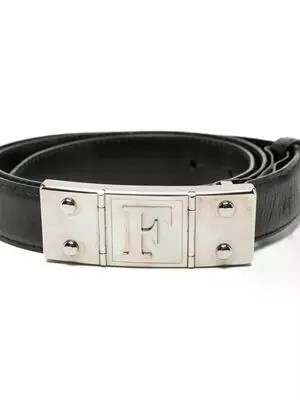 Gianfranco Ferre Logo Plaque Leather Belt