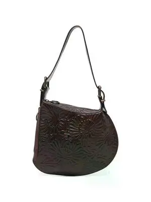 Fendi Oyster Floral-embossed Shoulder Bag - Brown