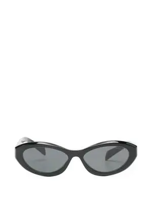 Prada Oval Frame Sunglasses - Black