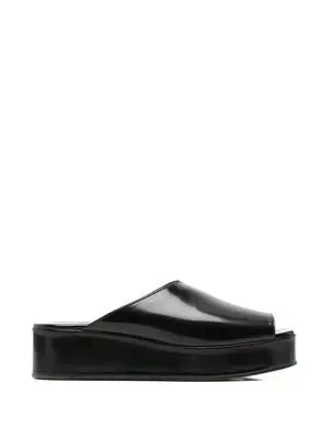 THE ROW Emi Flatform Mules - Black
