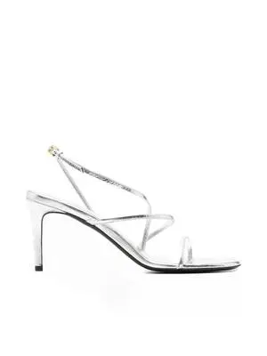 Khaite Metallic-effect Strappy Sandals - Silver