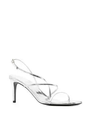 Khaite Metallic-effect Strappy Sandals - Silver