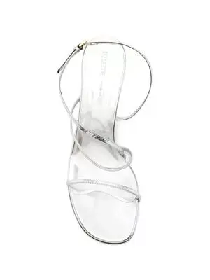 Khaite Metallic-effect Strappy Sandals - Silver