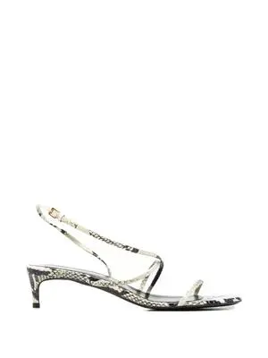 Khaite Loop Snakeskin-print Strappy Sandals