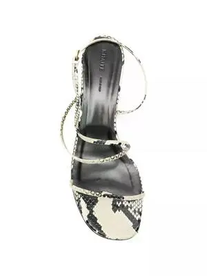 Khaite Loop Snakeskin-print Strappy Sandals