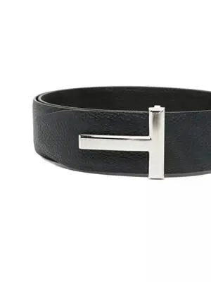 TOM FORD Reversible T-buckle Belt - Black