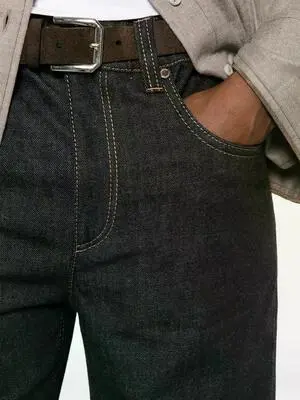 Brunello Cucinelli Contrast Stitch Jeans - Black