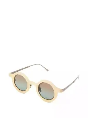 RIGARDS Cream Round Frame Sunglasses - Neutrals