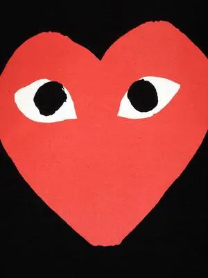 Play Comme Des Garcon Comme Des Garons Play Heart Printed Crewneck T-shirt