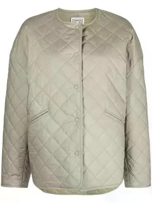 TOTEME Oversized Quilted Jacket - Green