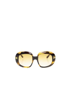 TOM FORD Oval Logo Sunglasses - Multicolor