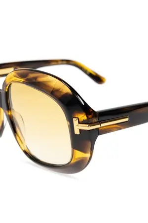 TOM FORD Oval Logo Sunglasses - Multicolor