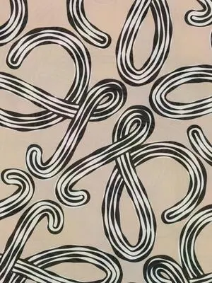 Loewe Anagram-print Silk Scarf - Neutrals