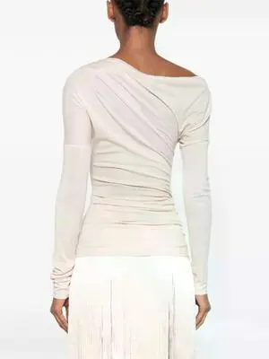 Elisabetta Franchi Asymmetrical Draped Long Sleeve Top