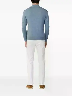 HACKETT Embroidered Quarter-zip Sweater