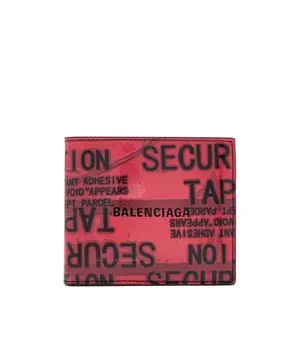 Balenciaga Tape Type Square Folded Wallet In Black