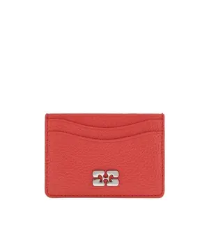 GANNI Bou Logo Cardholder - Red