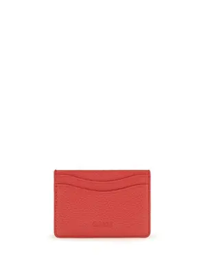 GANNI Bou Logo Cardholder - Red