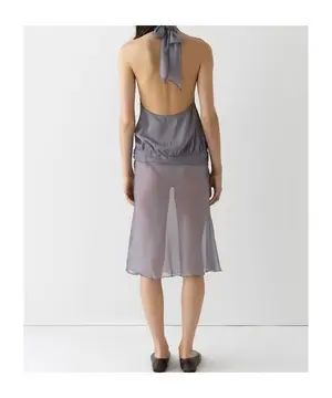 Gimaguas Sleeveless Halter Neck Boa Top