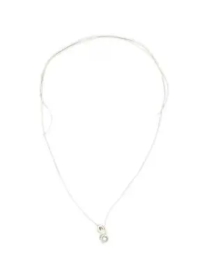 PAURA Hammered-effect Ring Pendant Necklace