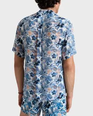 Vilebrequin Viscose Bowling Shirt Island Flowers Shirt Charli