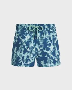 Vilebrequin X-ray Seaweed Stretch Swim Trunks - Blue