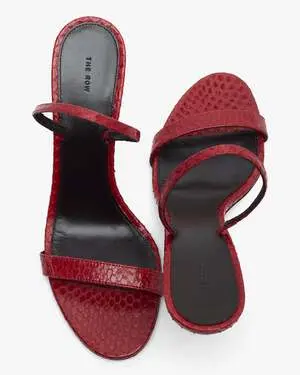 THE ROW Ella Slingback Sandals In Watersnake Leather