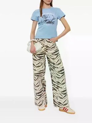 GANNI Graphic Print Cotton T-shirt
