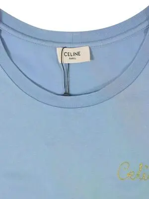 Celine Embroidered Logo T-shirt