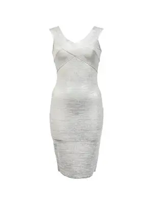 Herve Leger Metallic Cocktail Dresses
