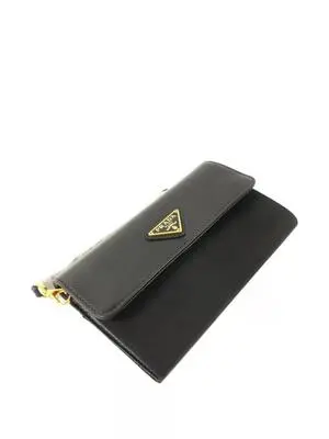 Prada Logo Plaque Clutch Bag