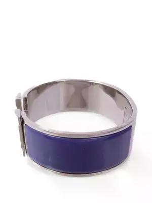Hermès Clic-clac H Enamel Bracelet - Silver