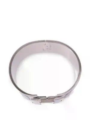 Hermès Clic-clac H Enamel Bracelet - Silver