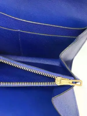 Hermès Constance Leather Wallet - Blue