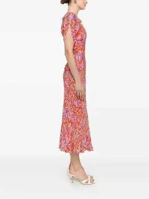NISSA Floral Print Midi Dress