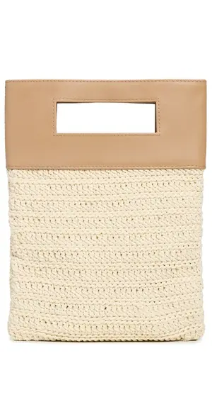 Binge Knitting Aurora Mini Fold Over Clutch - Eggshell Combo