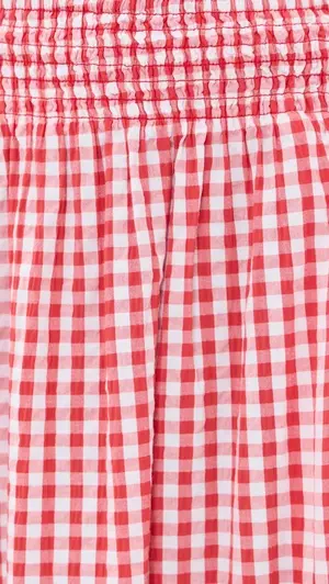 Splendid Gigi Gingham Midi Skirt - Firework/white
