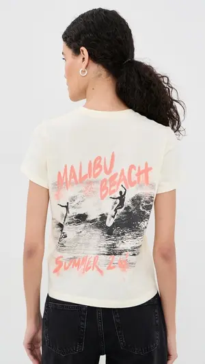 ANINE BING Shelley Surfer Tee With Graphic Print