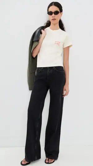 ANINE BING Shelley Surfer Tee With Graphic Print